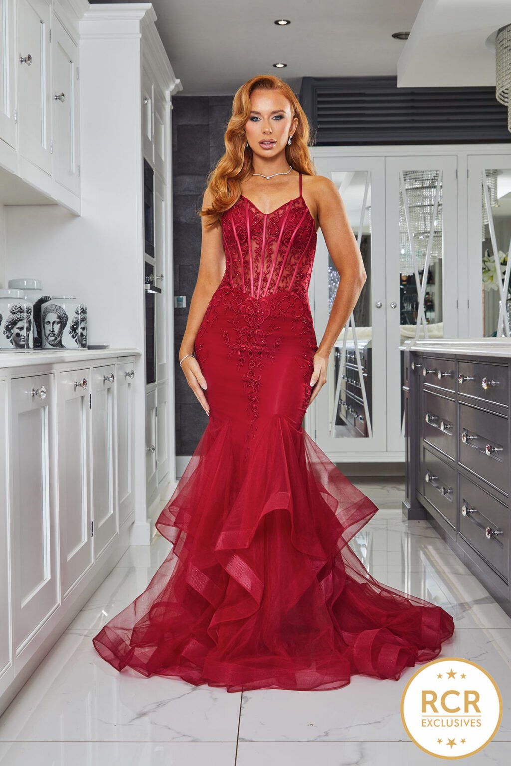GABRIELLA | Forest Slinky Ballgown | Red Carpet Ready