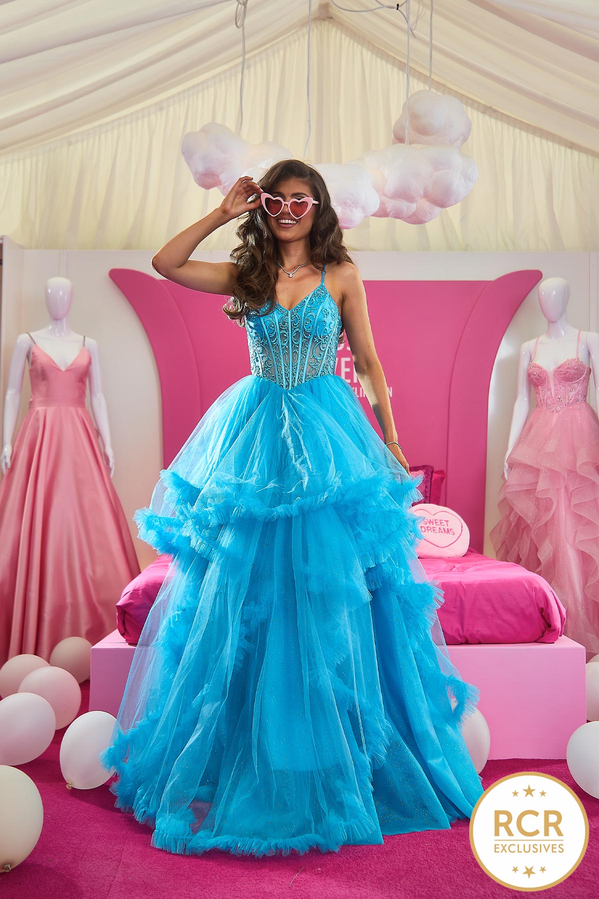 AMELIE | Electric Blue Ruffled Prom Dress | Red Carpet Ready